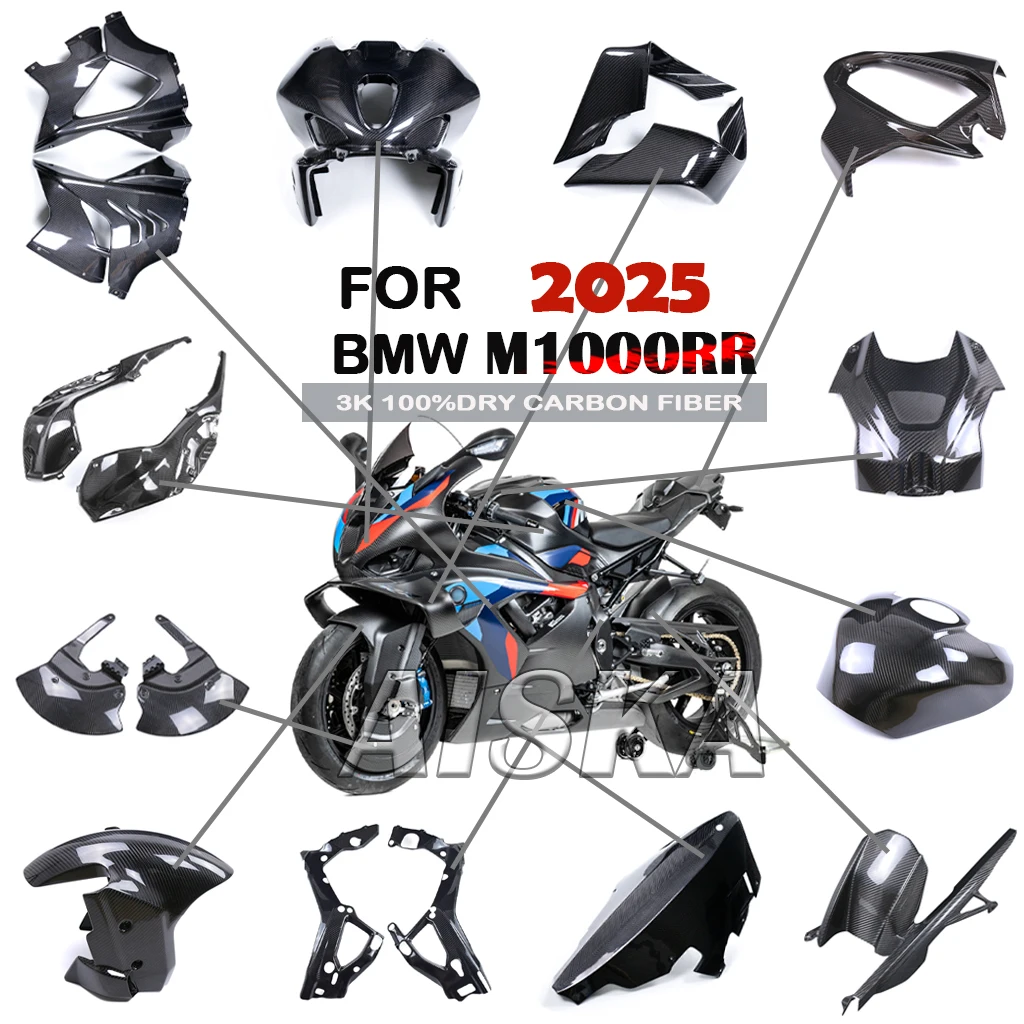 3K Carbon Fiber Motorcycle Accessories For BMW M1000RR 2025 Fixed wing ...