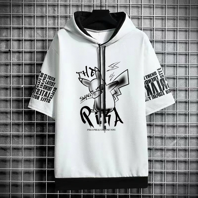 Man-Summer-Short-Sleeve-Hooded-Graphic-T-Shirts-Harajuku-Cartoon-Anime ...