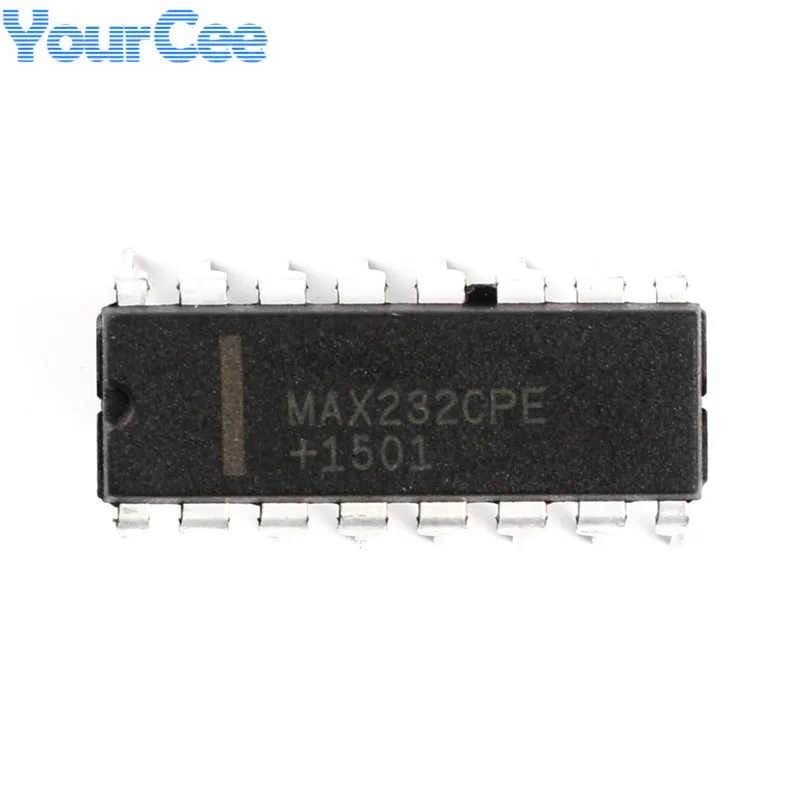 MAX232-MAX232CPE-MAX232CPE-transceptor-Dual-RS232-Line-Driver-Chip ...