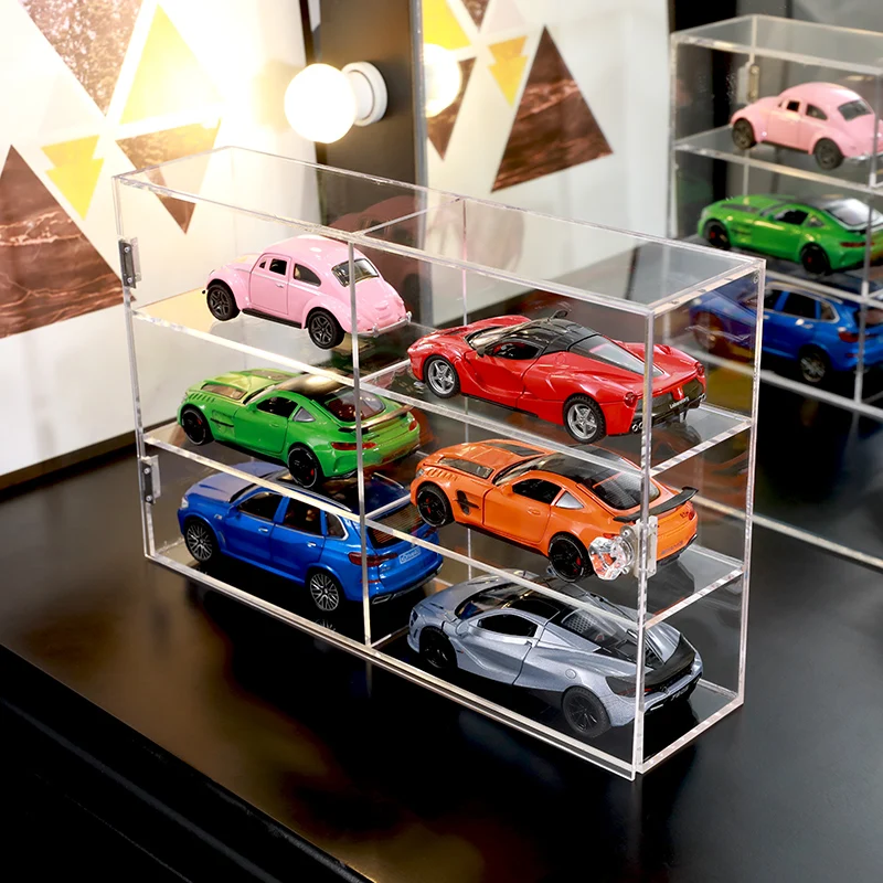 Transparent-Acrylic-Model-Car-Storage-Cabinet-with-Door-Alloy-Model ...