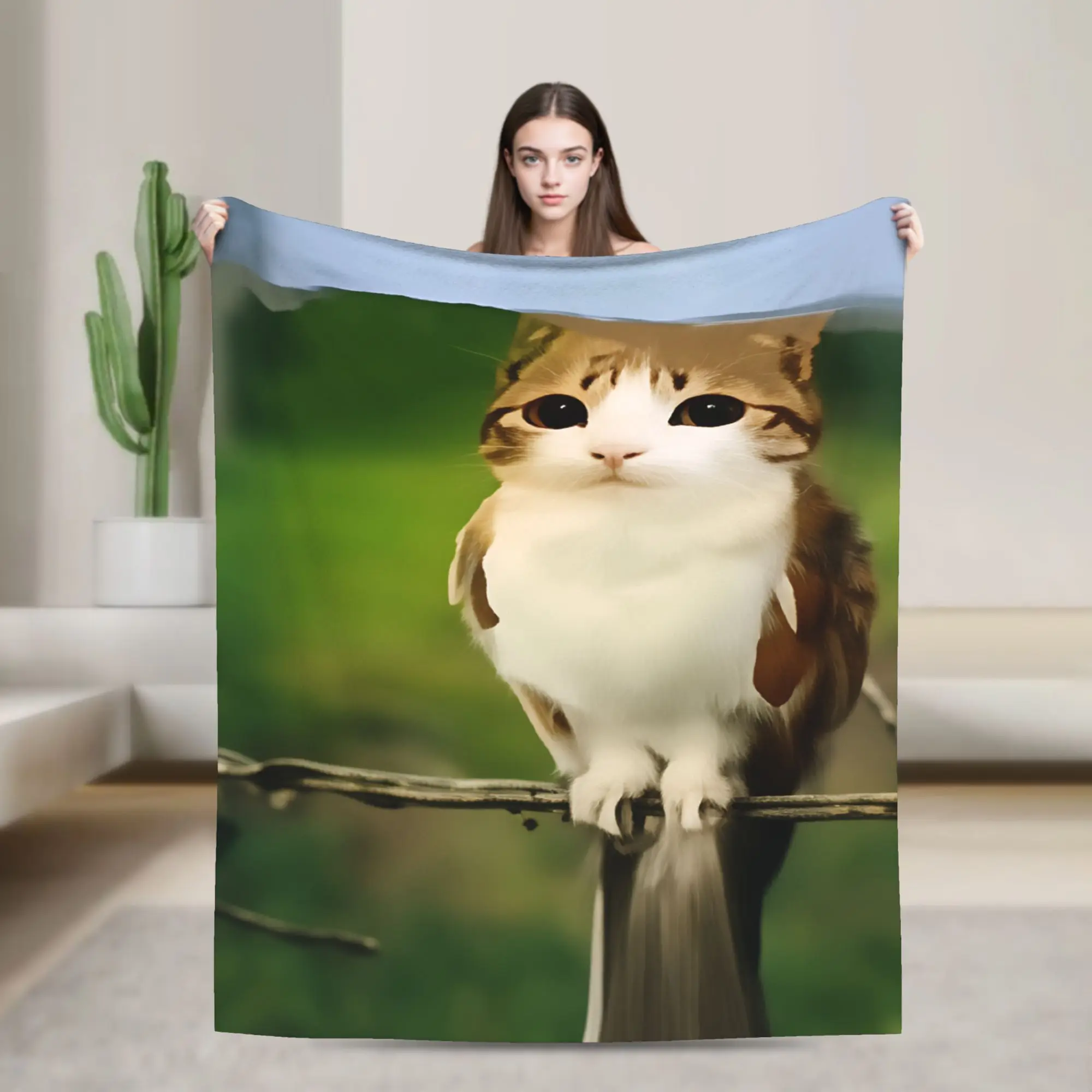 Meowl gato búho juguete de peluche Animal_1 manta calidad súper suave ...