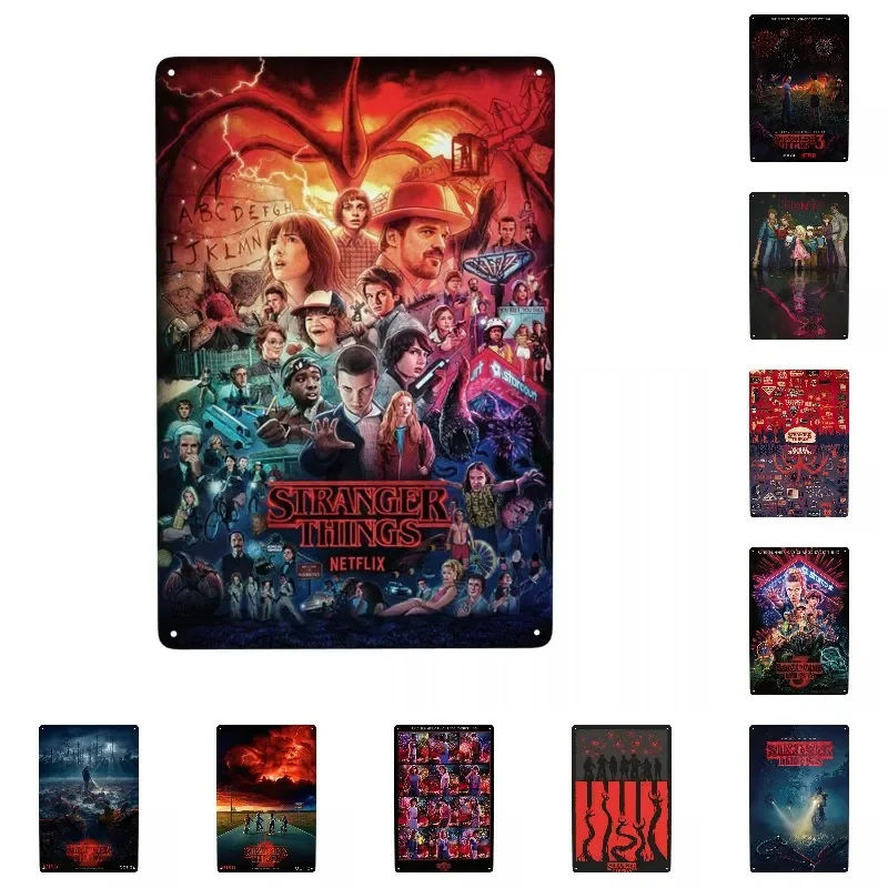 Stranger-Things-letreros-de-Metal-personalizados-placa-de-pel-cula-de ...