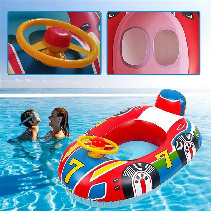 Inflatable-children-s-swimming-ring-aircraft-yacht-steering-wheel-horn ...