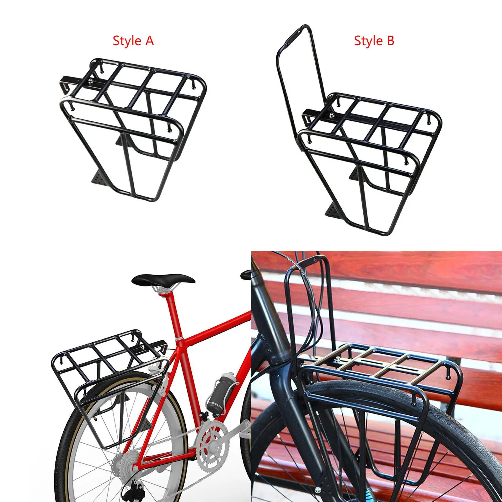 Bike-Front-Carrier-Rack-Bicycle-Front-Fork-Rack-Luggage-Rack-Aluminum ...