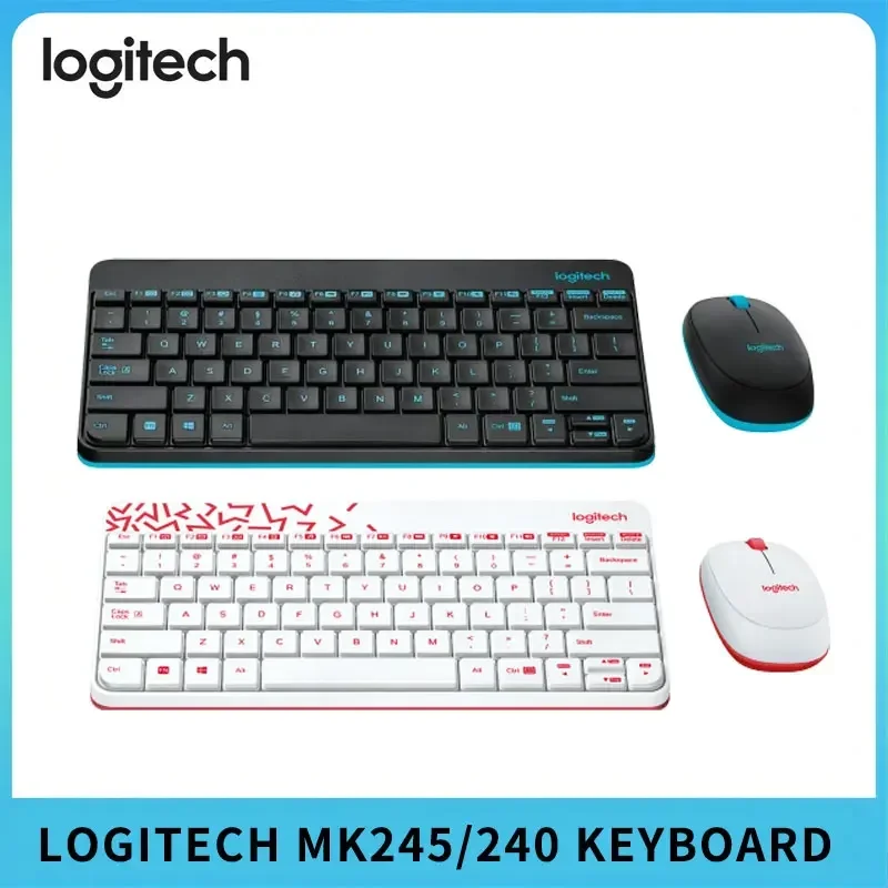 Logitech-MK245-240-USB-Nano-Mini-Wireless-Gaming-Keyboard-Set-1000DPI ...