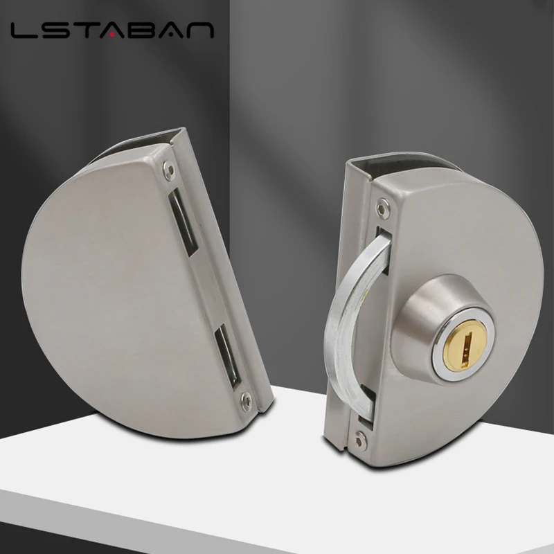 1 Set Double Open Glass Door Lock Stainless Steel Double Bolt Sliding ...