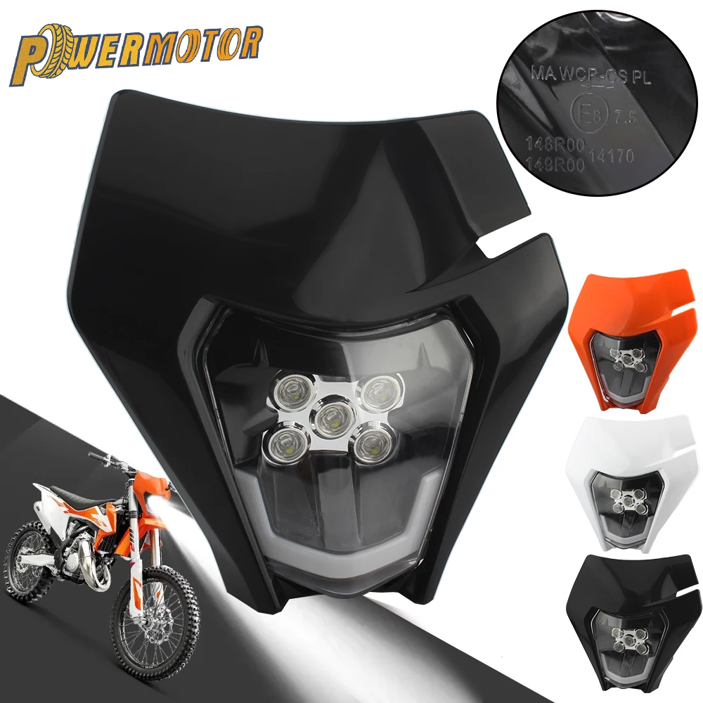 Motorcycle-LED-Headlight-Plate-for-KTM-EXC-SX-Fairing-Wick-Dirt-Bike ...