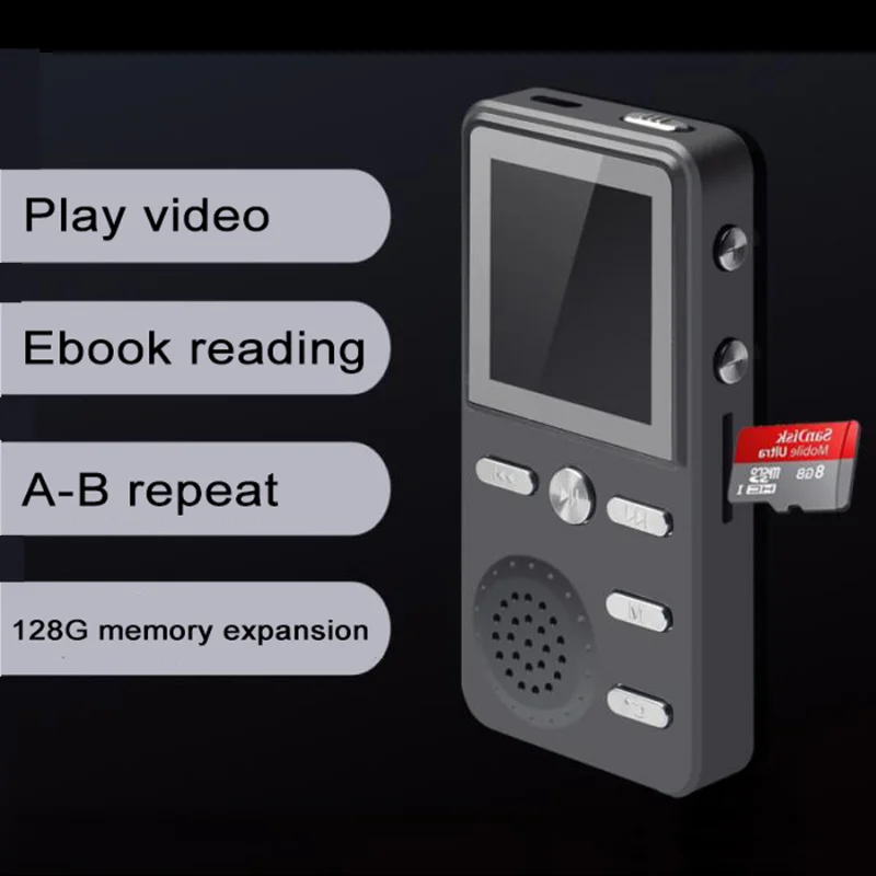 MP3 Player Stereo Bass 4G 8GB Sport Music TF Card FM Radio Clock HD ...