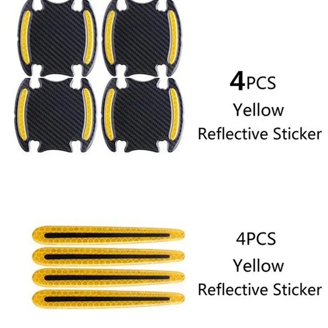 8 General-Purpose 3D Carbon Fiber Car Door Handle Stickers Scratch ...