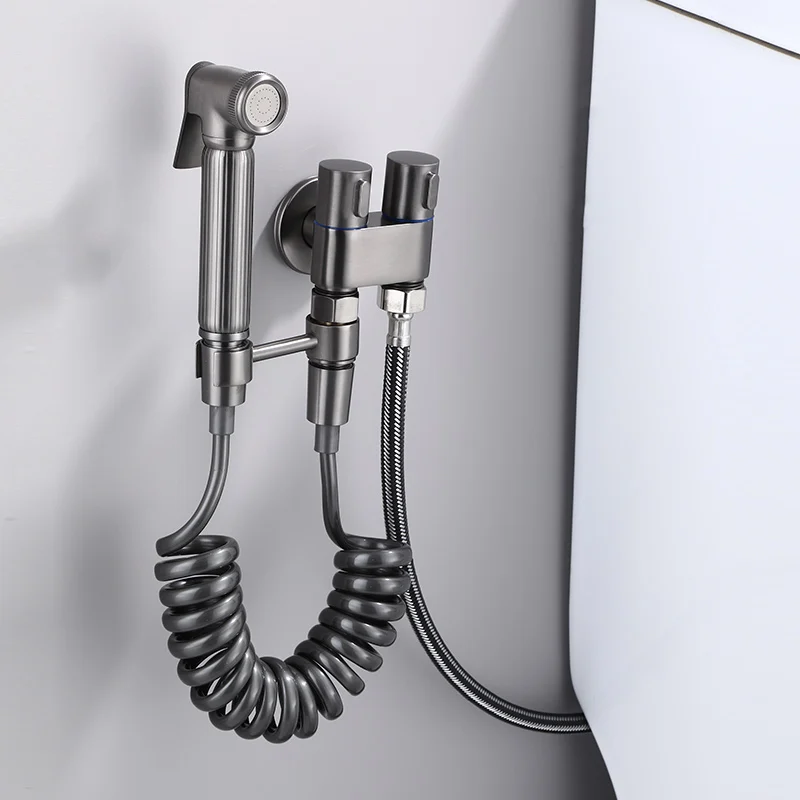 Wall-Mounted-Toilet-bidet-sprayer-set-Brass-Double-Use-Bidets-faucet ...