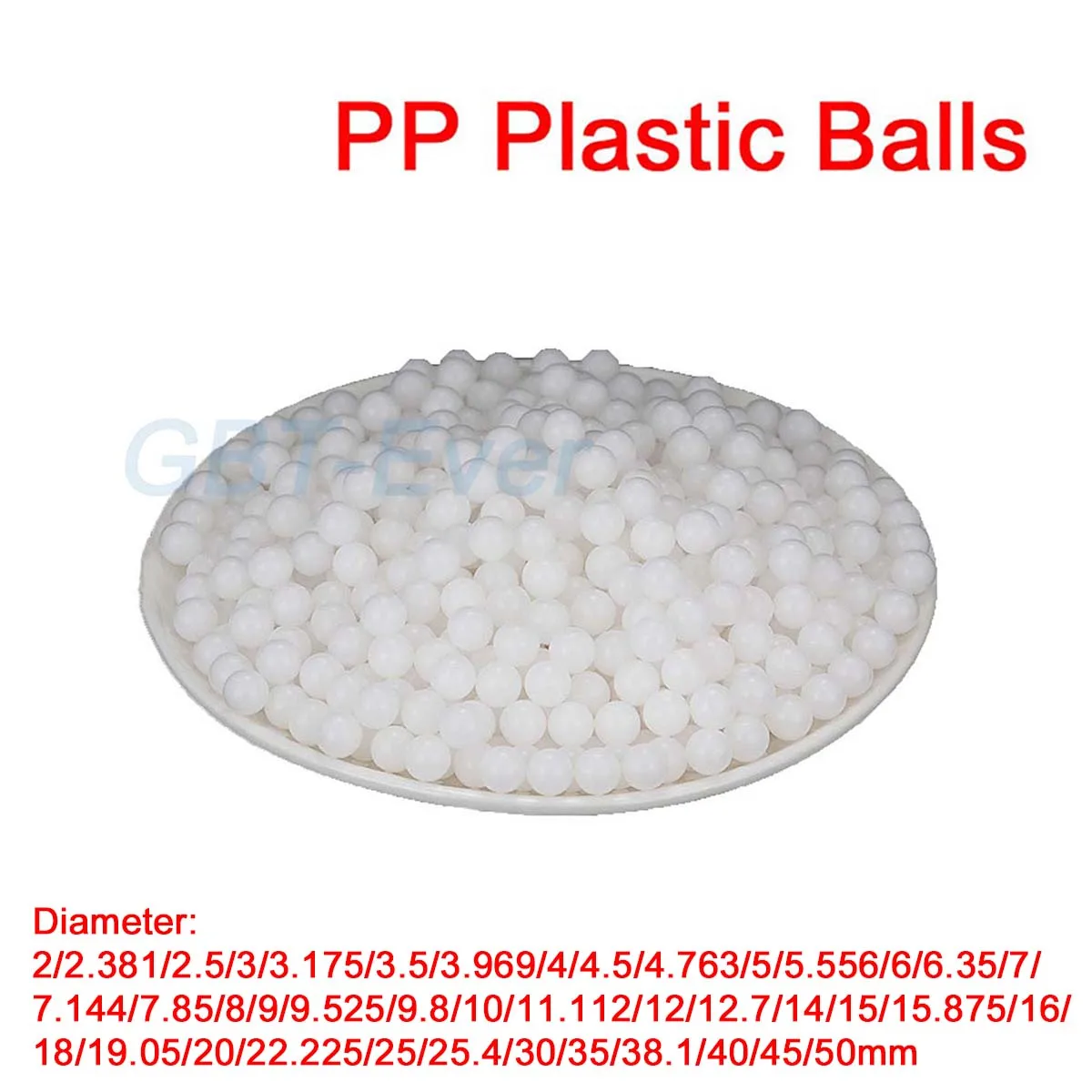 1-500Pcs PP Plastic Balls Dia 2/2.381/2.5/3/3.175/3.5/3.969/4/4.5/4.763 ...