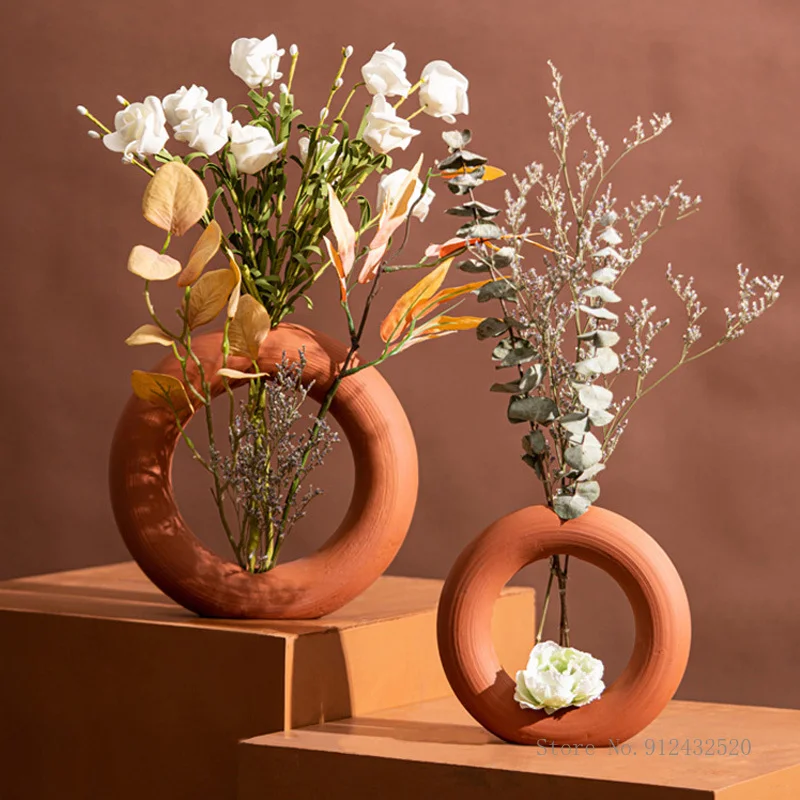 Clay Flower Vase Decoration