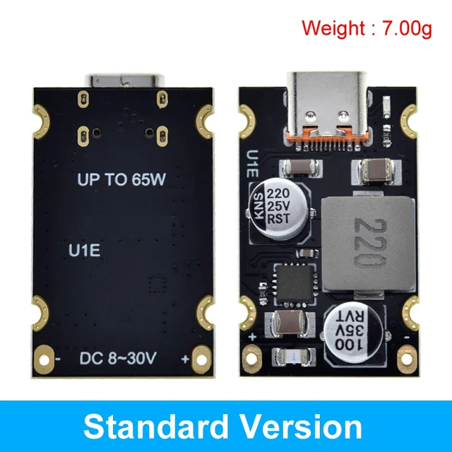 QC4.0 QC3.0 Type-C USB PD65W Fast Charging Adapter Module DC8-32V 3.25A 65W Step Down Module For ...