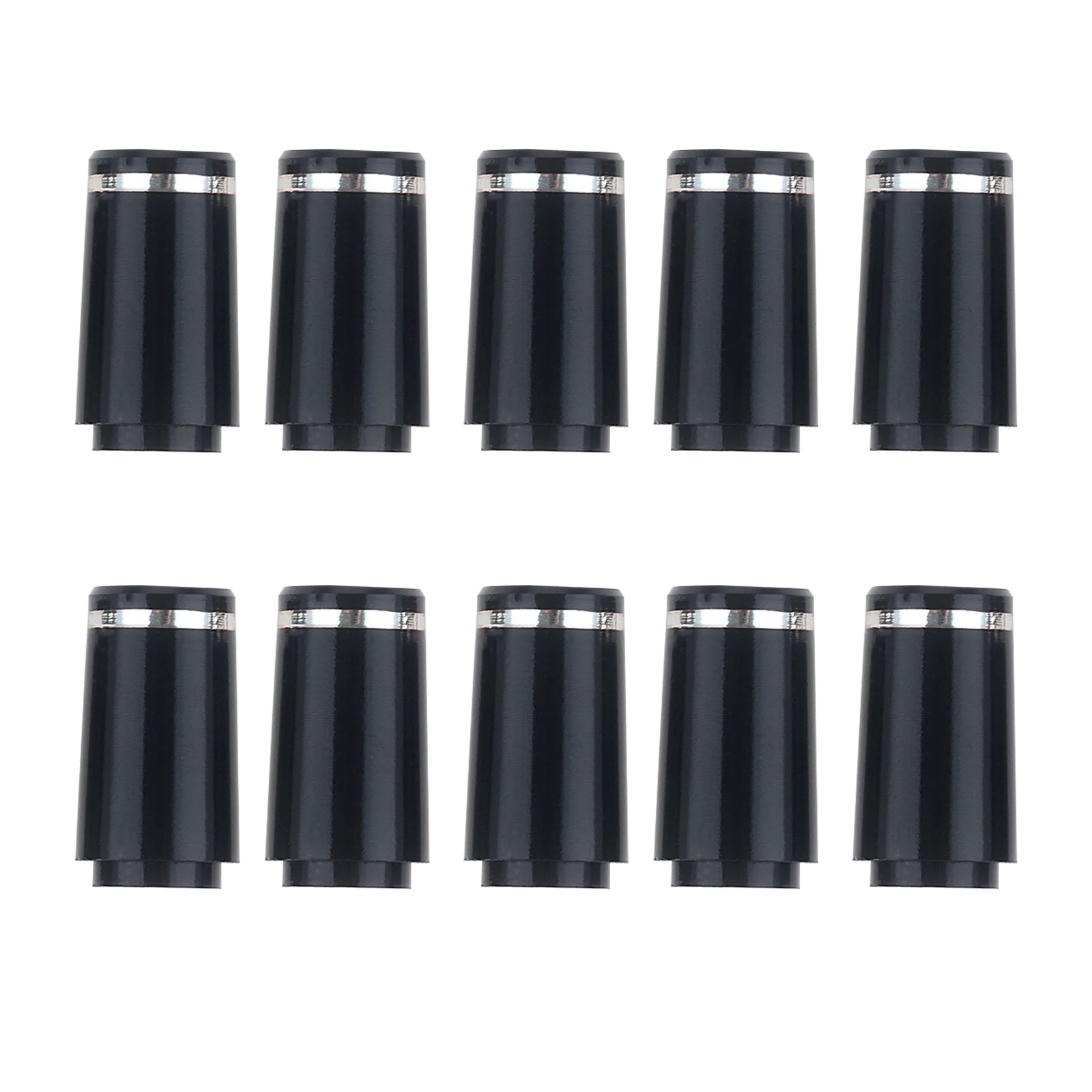 10-Pcs-Tip-Size-0-370-Golf-Ferrules-Black-with-One-Silver-Trim-Ring-9 ...