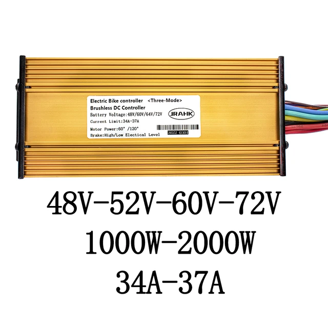 JRAHK-controlador de bicicleta eléctrica, 60V, 2000W, 48V, 1000W ...