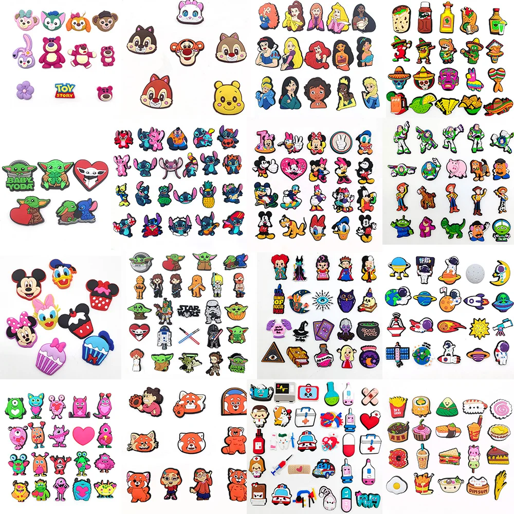 Disney Shoe Croc Charm Accessories | Cartoon Shoe Accessories - 16 Set ...