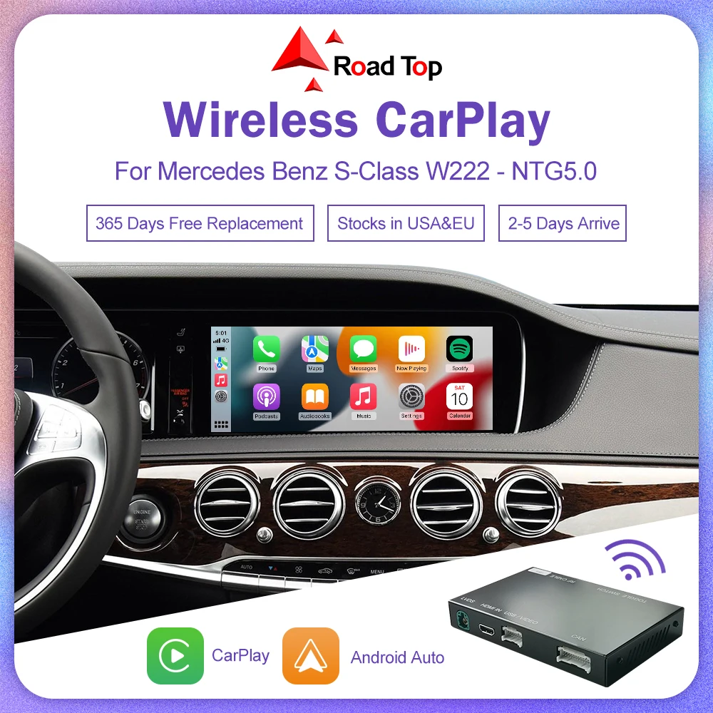Wireless CarPlay for Mercedes Benz S-Class W222 W217 2014-2018 NTG5.0 ...