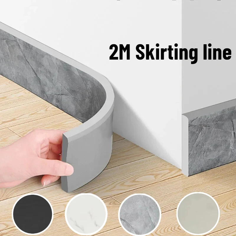 2M-Waterproof-Enclosure-Self-Adhesive-Skirting-Line-3D-Wall-Sticker ...