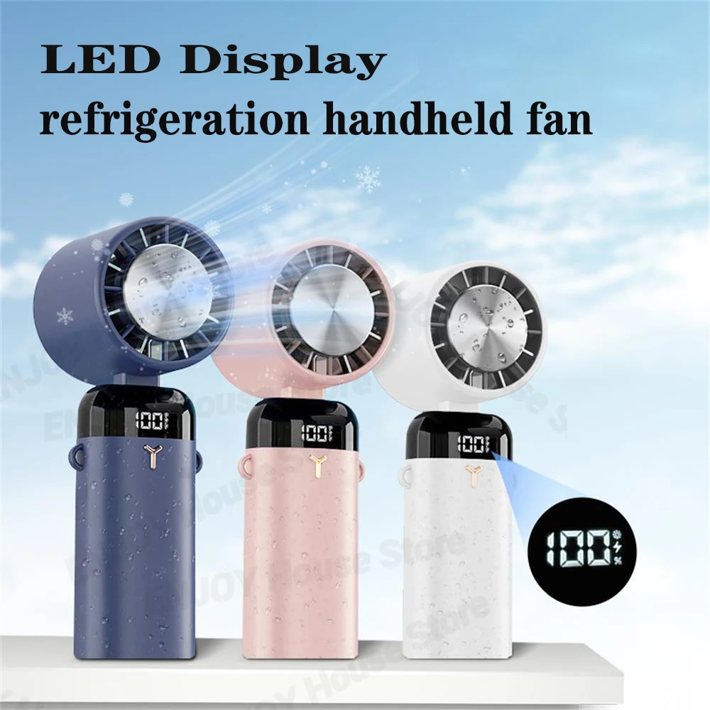3600mAh Mini Handheld Fan Portable Semiconductor Refrigeration Cooling ...