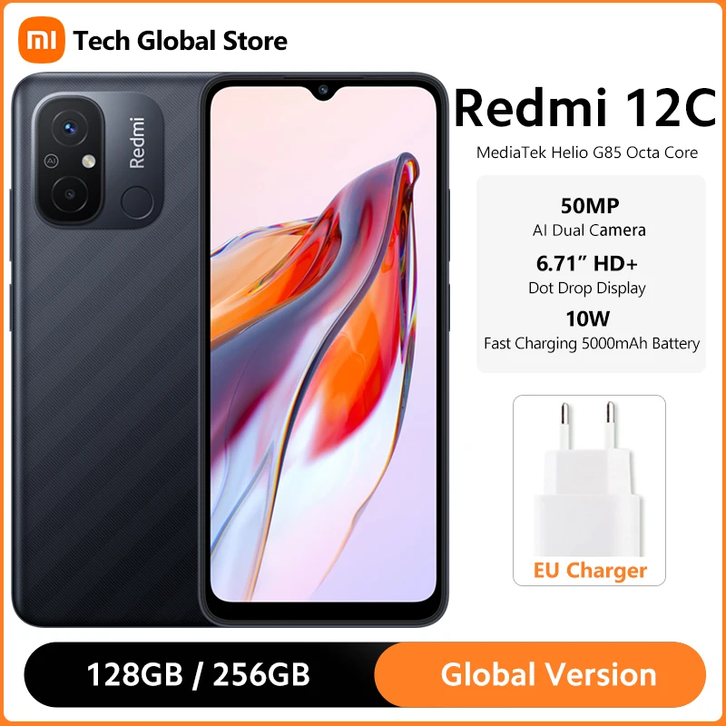 Global Version Xiaomi Redmi 12C Smartphone MediaTek Helio G85 Octa Core ...