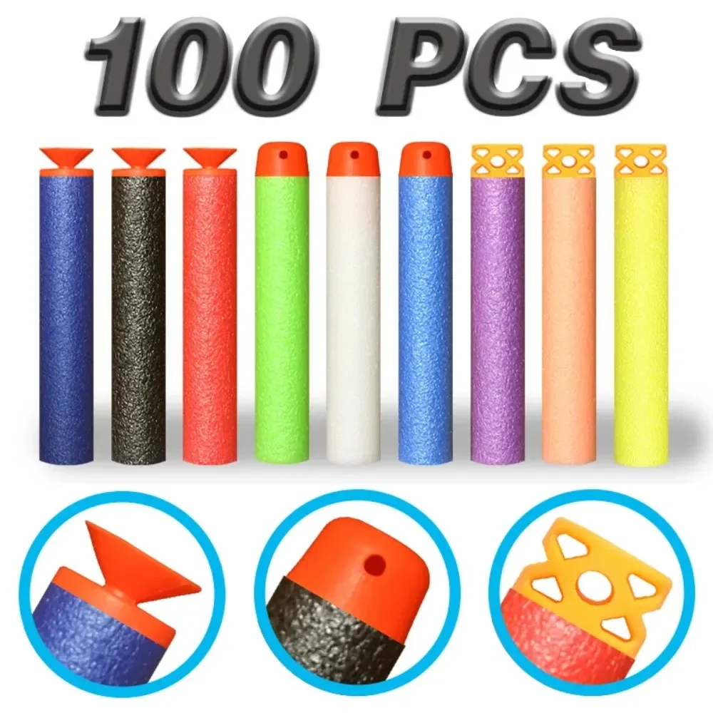 7-2cm-100pcs-for-Nerf-Soft-Bullets-Darts-Round-Head-Refill-Sponge-Darts ...