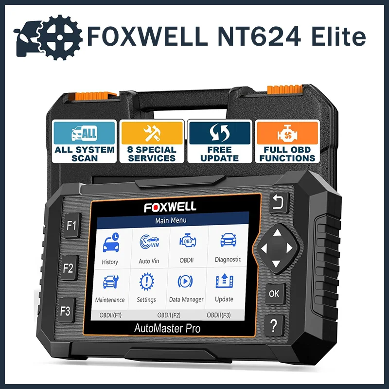 FOXWELL-NT624-Elite-OBD2-Automotive-Tools-SAS-TPS-ABS-Oil-EPB-Reset-All ...