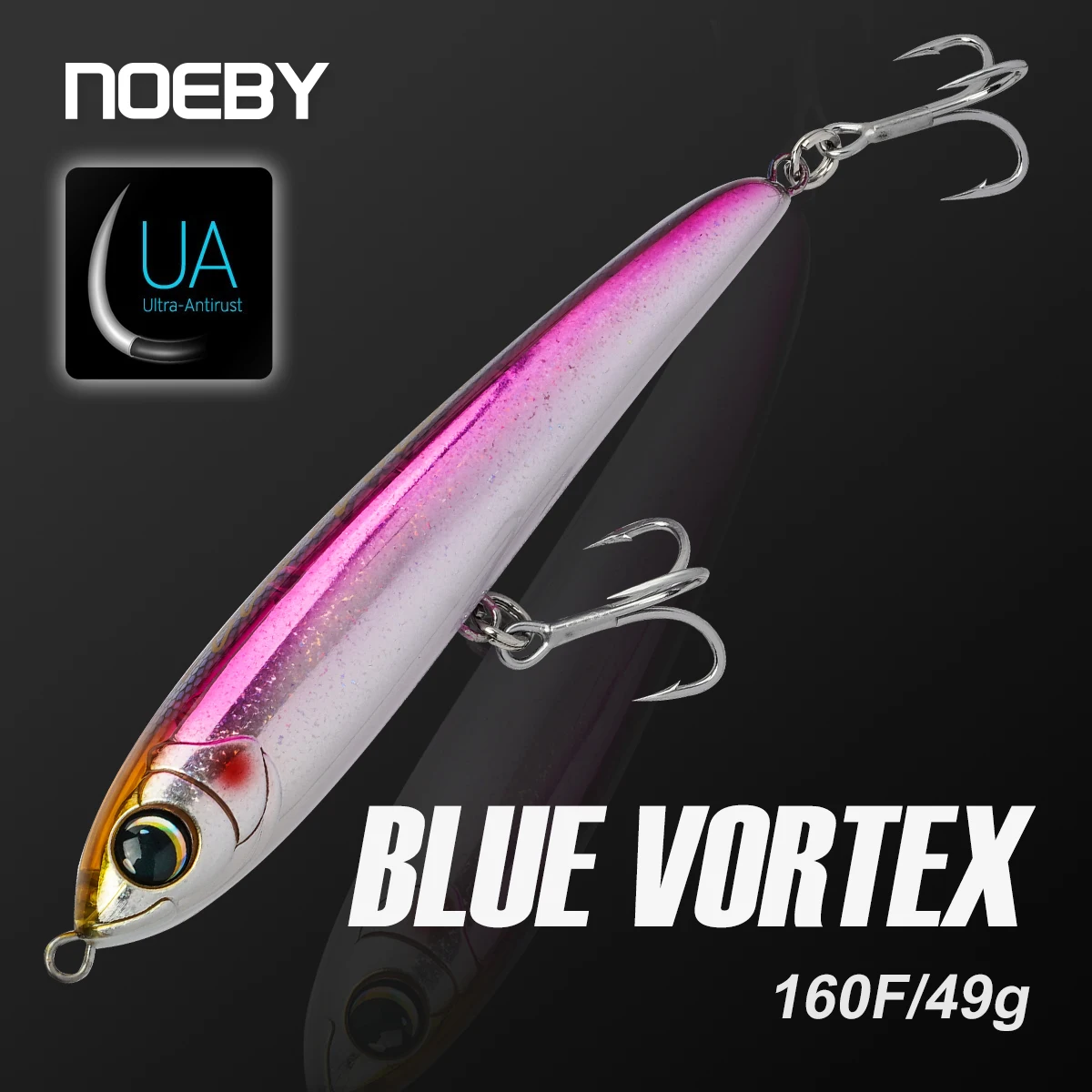 NOEBY Blue Vortex Stickbait 160mm 46g Floating Pencil Rolling Action ...