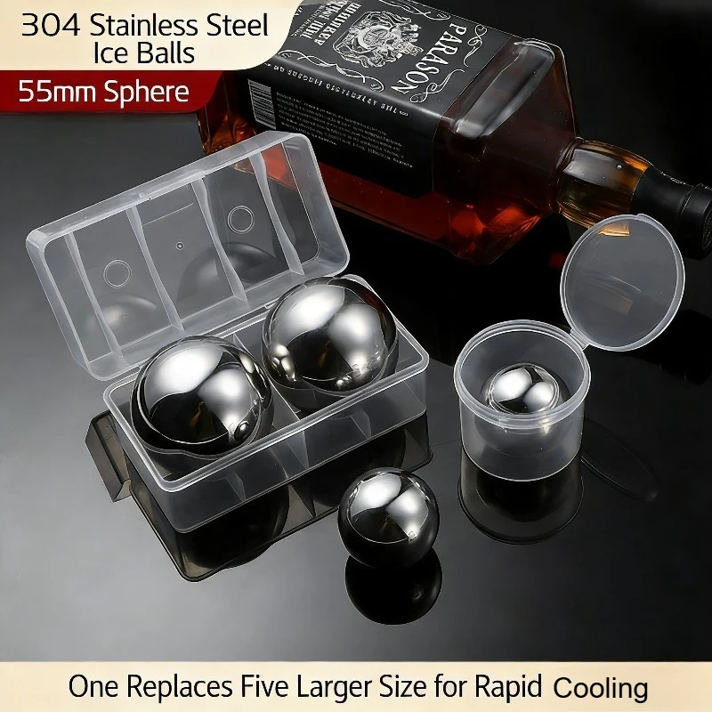 304 Stainless Steel Ice Hockey Set Whiskey Frozen Ice Tartar Steel Ice ...