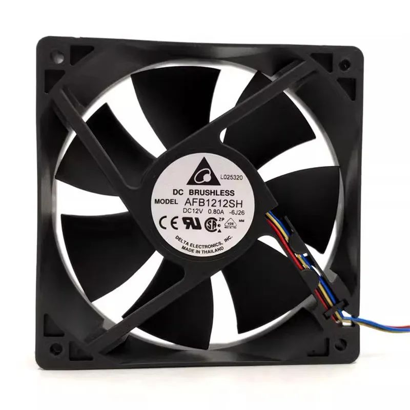 Original-AFB1212SH-12V-0-8A-120-120-25MM-12CM-high-air-volume-PWM-dual ...