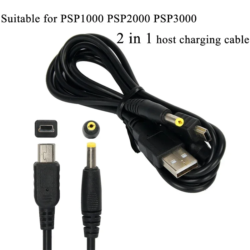 2-in-1-USB-to-DC-Plug-Data-Transfer-Sync-Charger-Cable-for-Sony-PSP ...