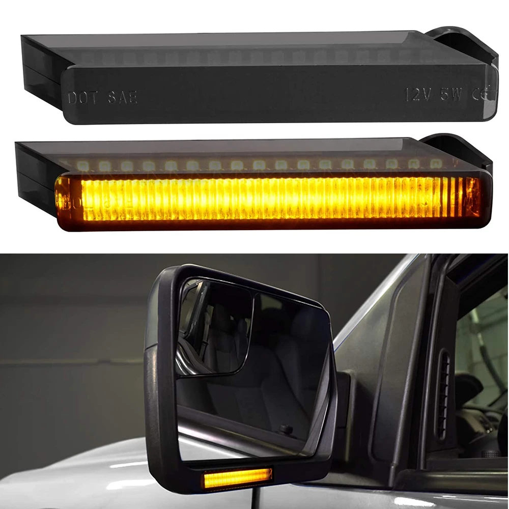 Movotor Sequential Side Mirror Turn Signal Smoked Right Left Lamp For ...