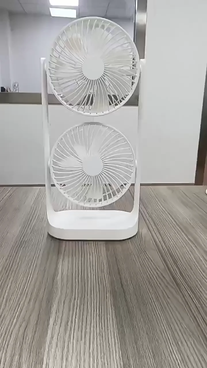 double-head desktop fan Large wind air circulation fan Office dormitory ...