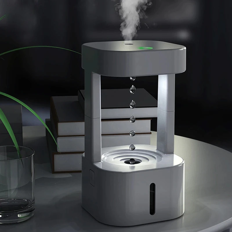 Humidificador de aire con gotas de agua, difusor antigravedad, luz ...