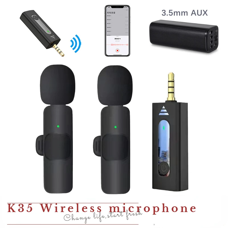 Wireless Lavalier Microphone | Noise Reduction Microphone | Lapel ...