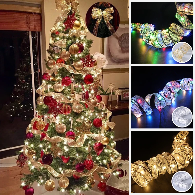 Ribbon-Light-String-Decoration-Home-Decoration-Christmas-Tree-Ribbon ...