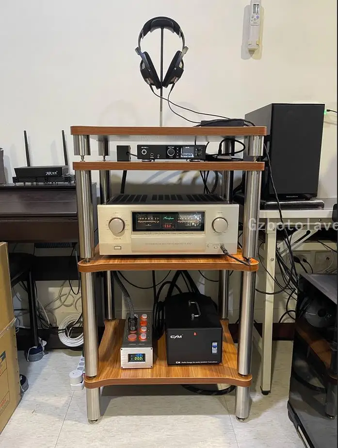 HIFI Solid Wood Audio Speaker shelf Amplifier Cabinet CD player ...