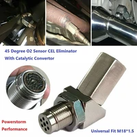 Universal O2 Oxygen Sensor Extender 45 Degree 02 Bung Extension Catalytic Converter O2 Oxygen ...