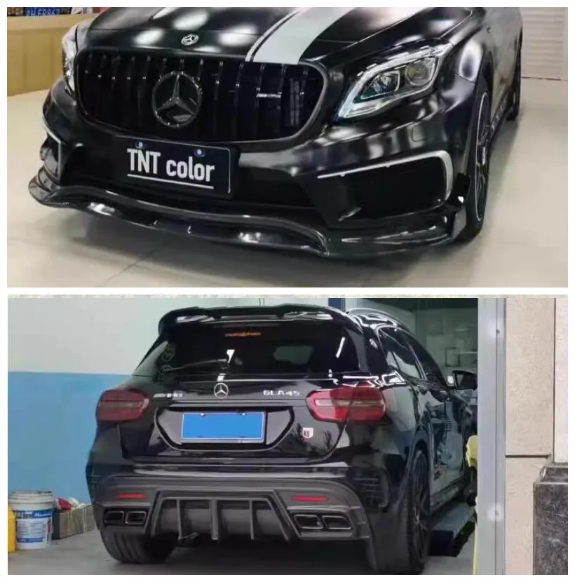 For-Mercedes-Benz-GLA45-X156-AMG-2014-2019-Real-Carbon-Fiber-Bumper ...