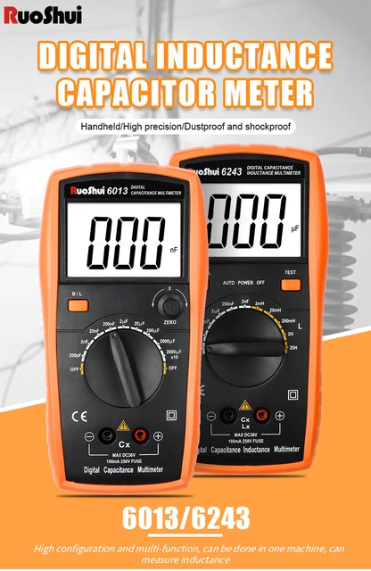 Mini Digital LCD Capacitance Meter Capacitor Tester 0.1pF - 20000uF ...