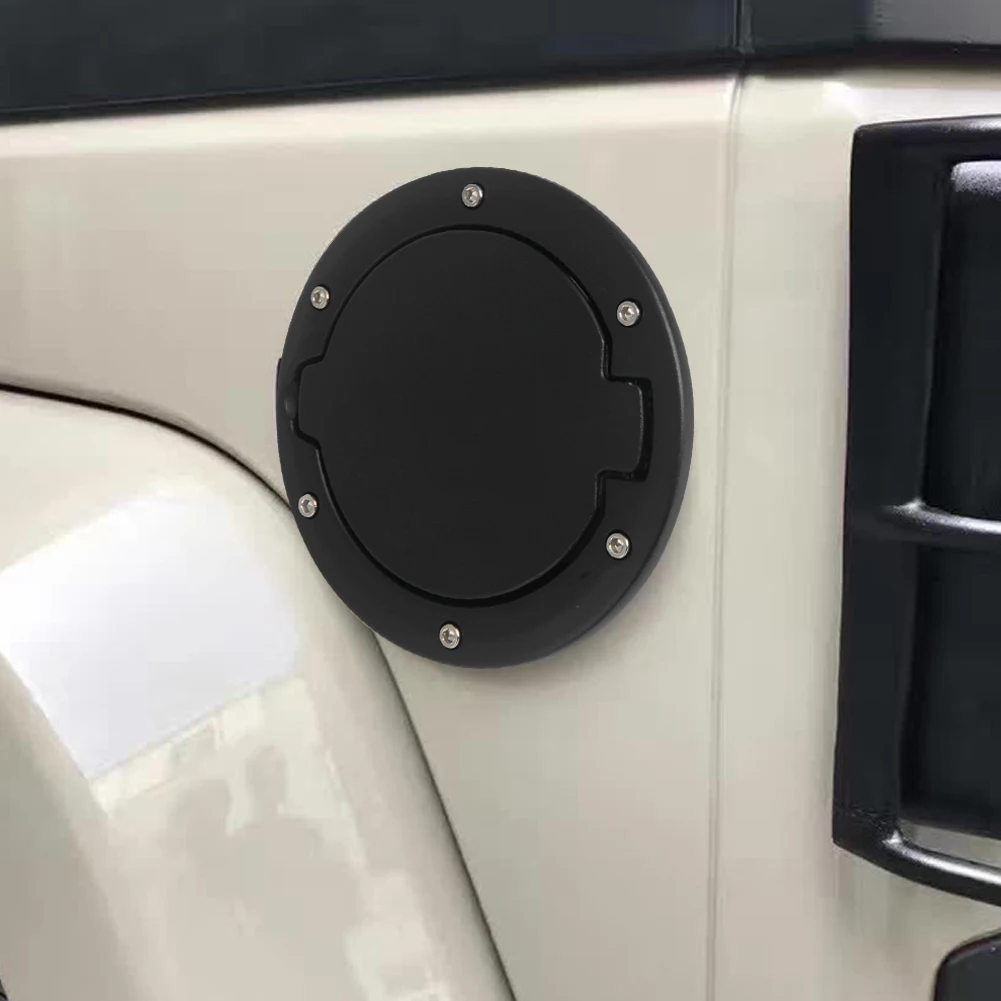 Car Fuel Filler Door Cover Aluminum Fuel Door Gas Lid Filler Oil Gas ...