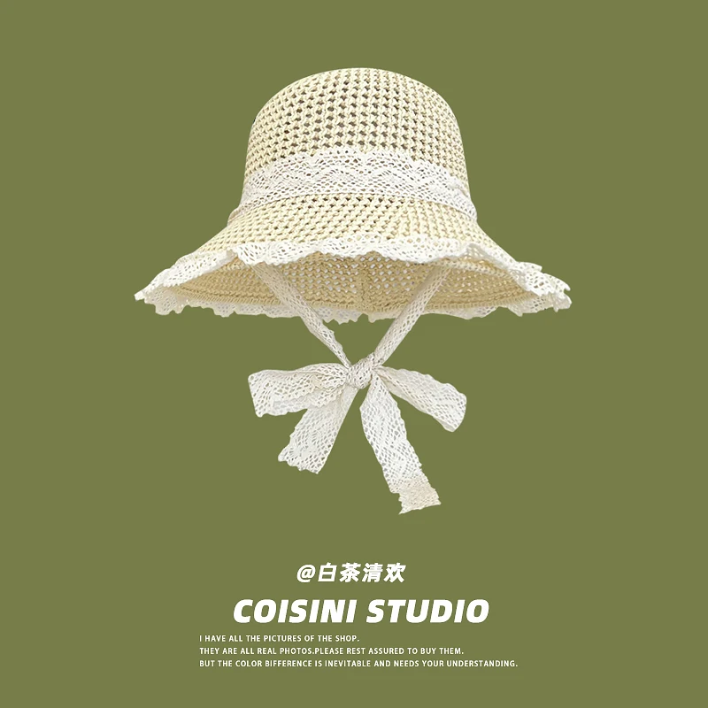 New-Elegant-and-Sweet-Lace-Long-Streamer-Sun-Hats-for-Women-Summer ...