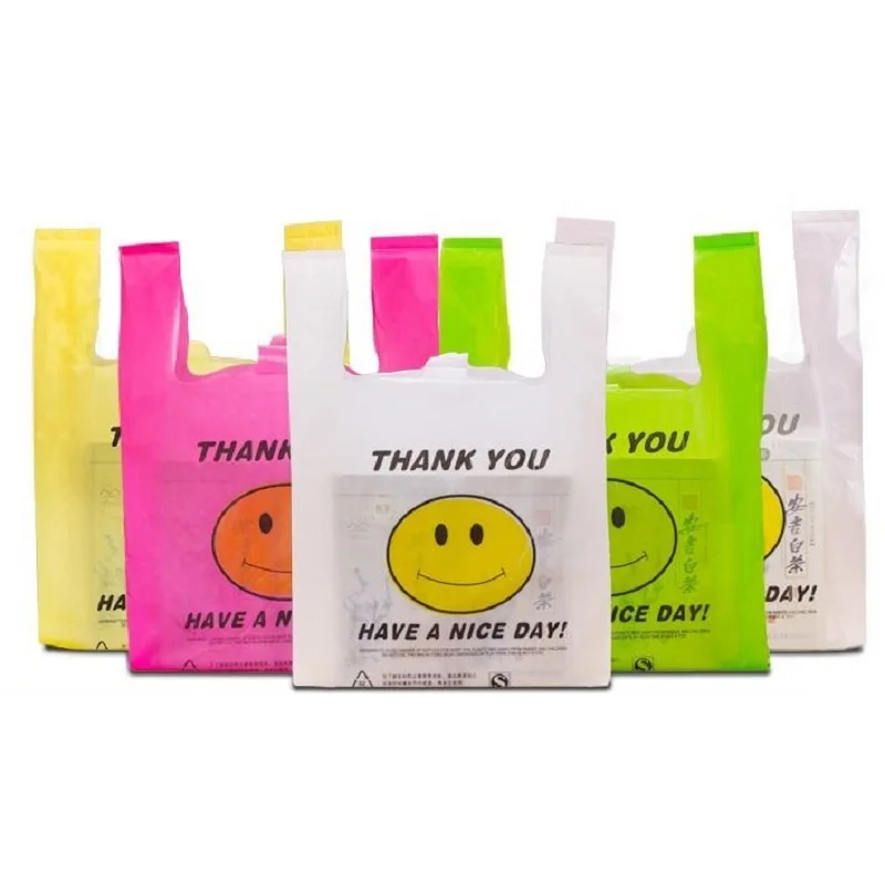 50pcs-pack-20x32cm-Carry-Out-Bags-Smile-Gift-Bag-Retail-Supermarket ...