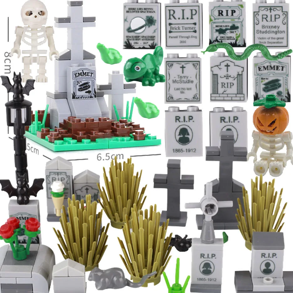 Halloween Pumpkin Figures Skeleton Soldier Building Blocks Skull ...