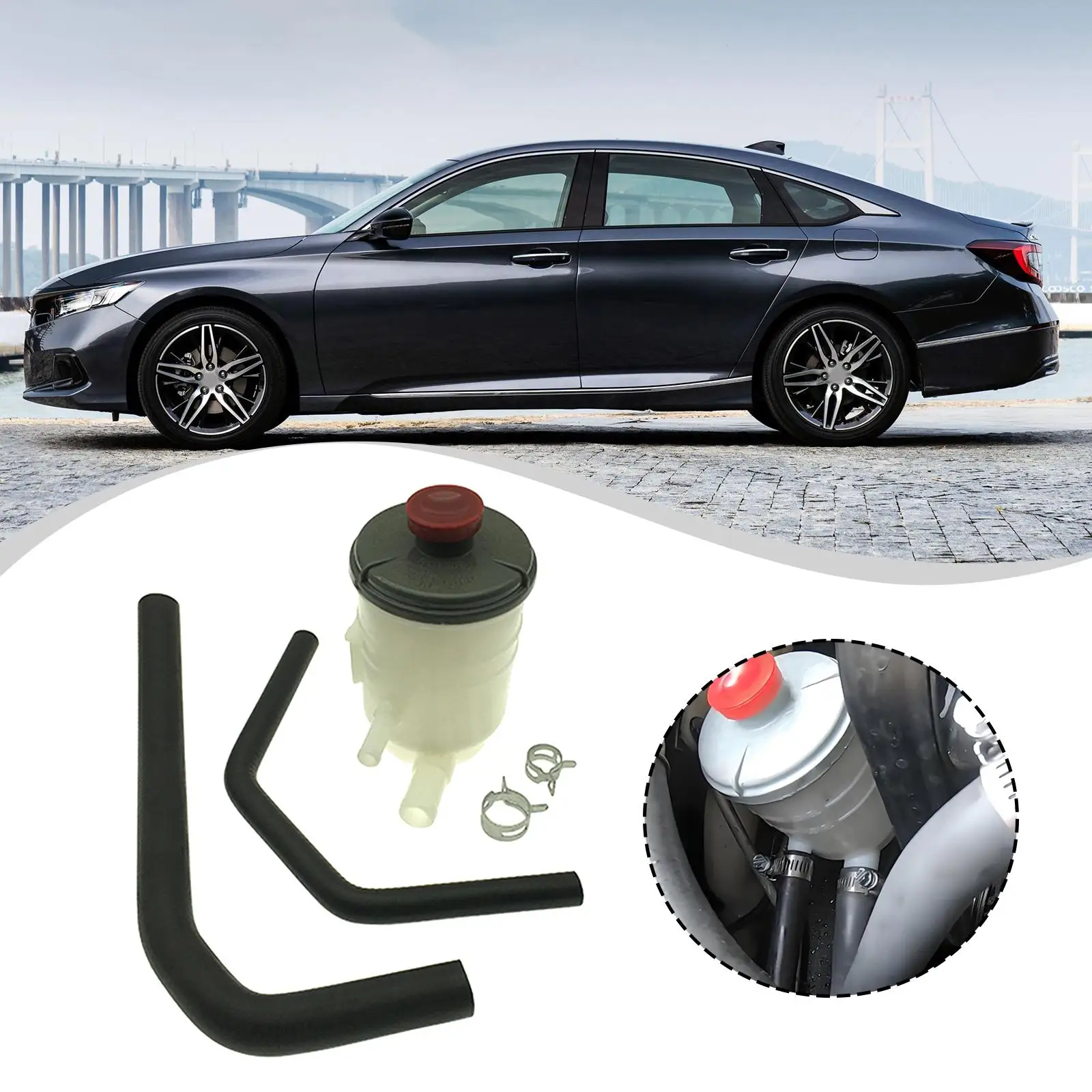 ABS Car Steer Pump Reservoir Practical Installation Kit with Return ...
