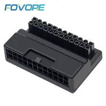 ATX 24Pin 90 Degree 24 Pin To 24Pin Power Plug Adapter Mainboard ...