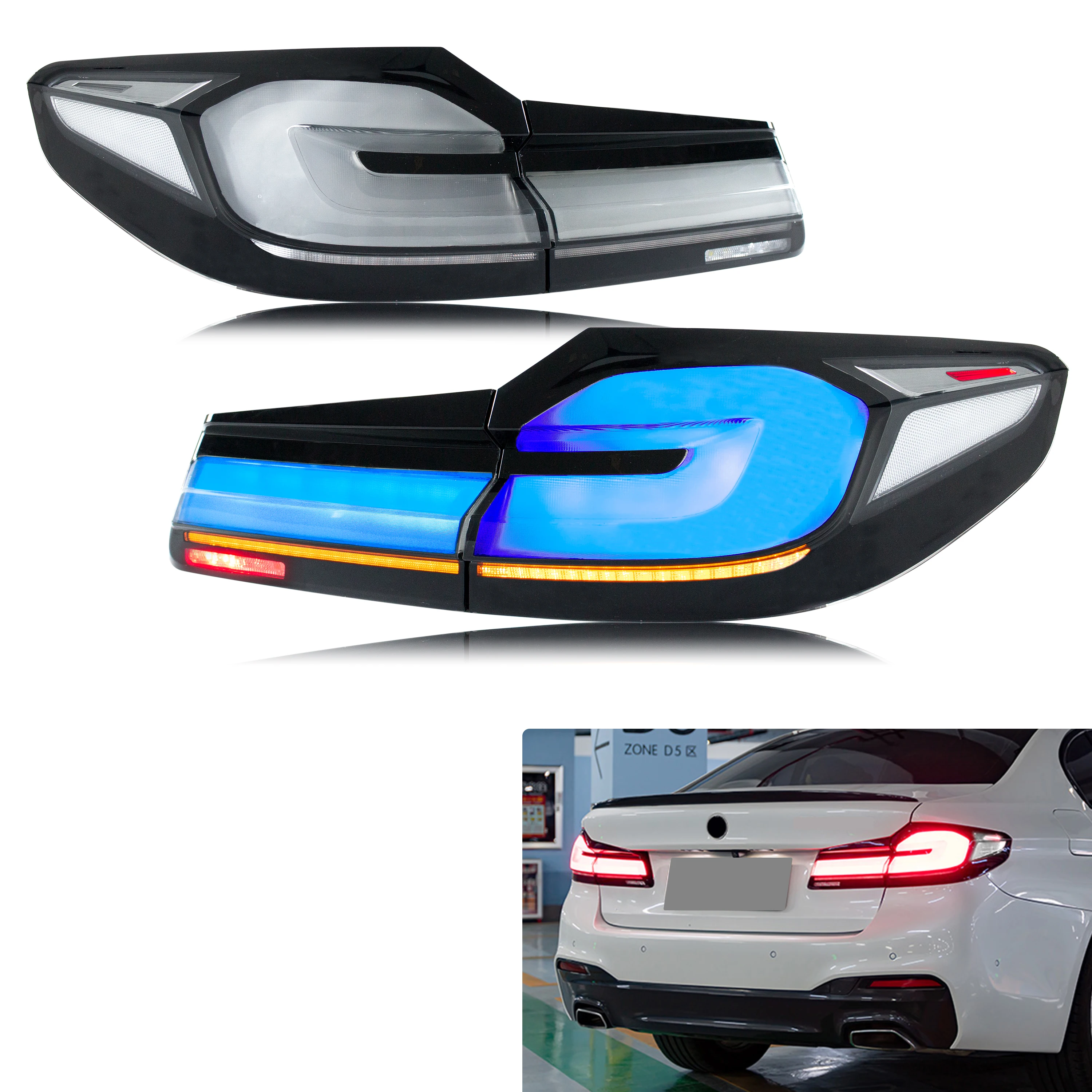 LED Tail Lights for BMW G30 F90 M5 5-Series 520 530 2017-2020 ...