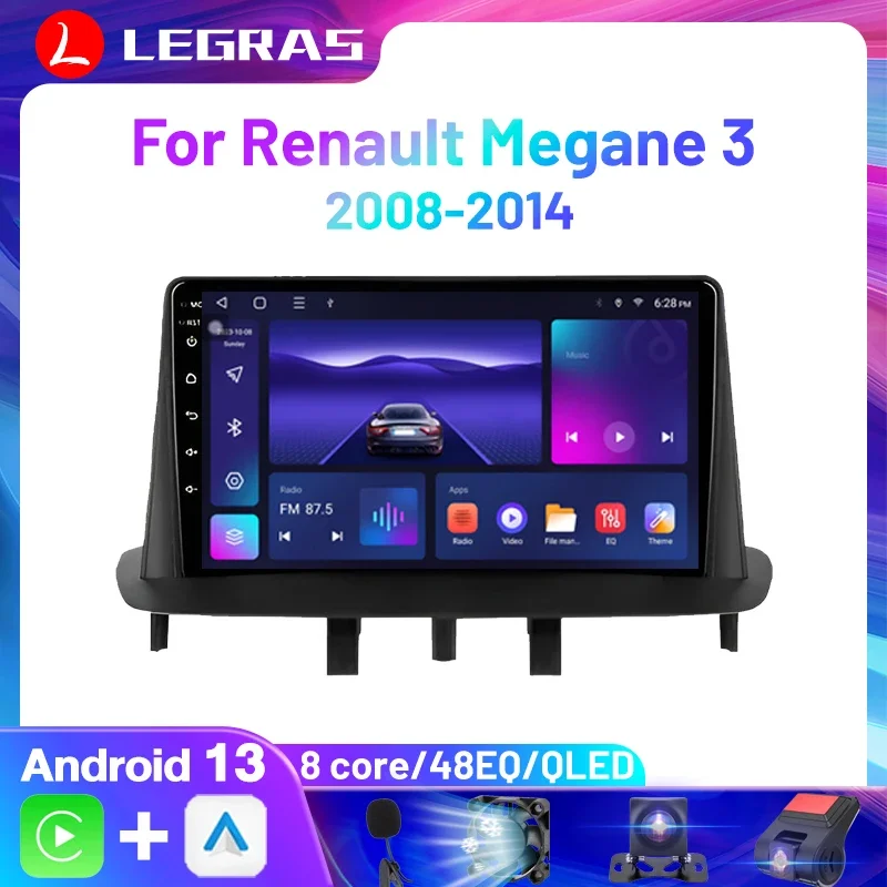 Radios-Carplay-Wireless-Android-Auto-4G-WIFI-GPS-For-Renault-Megane-3 ...