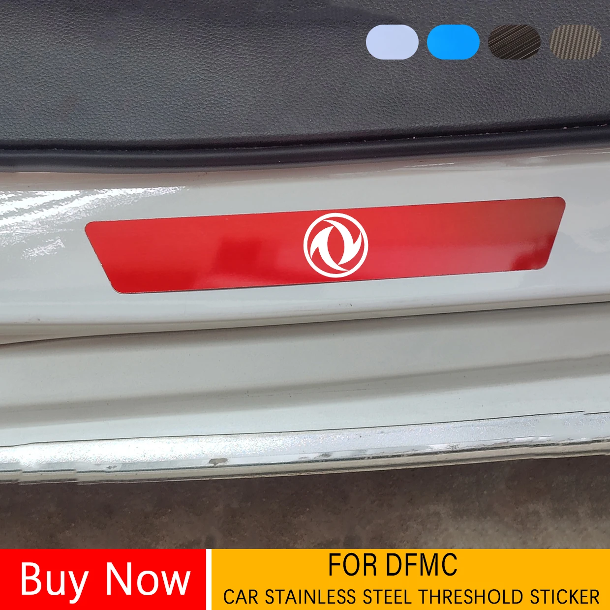 Metal Car Door Sill Scuff Plate Protector Threshold Pedal Trim Cover ...