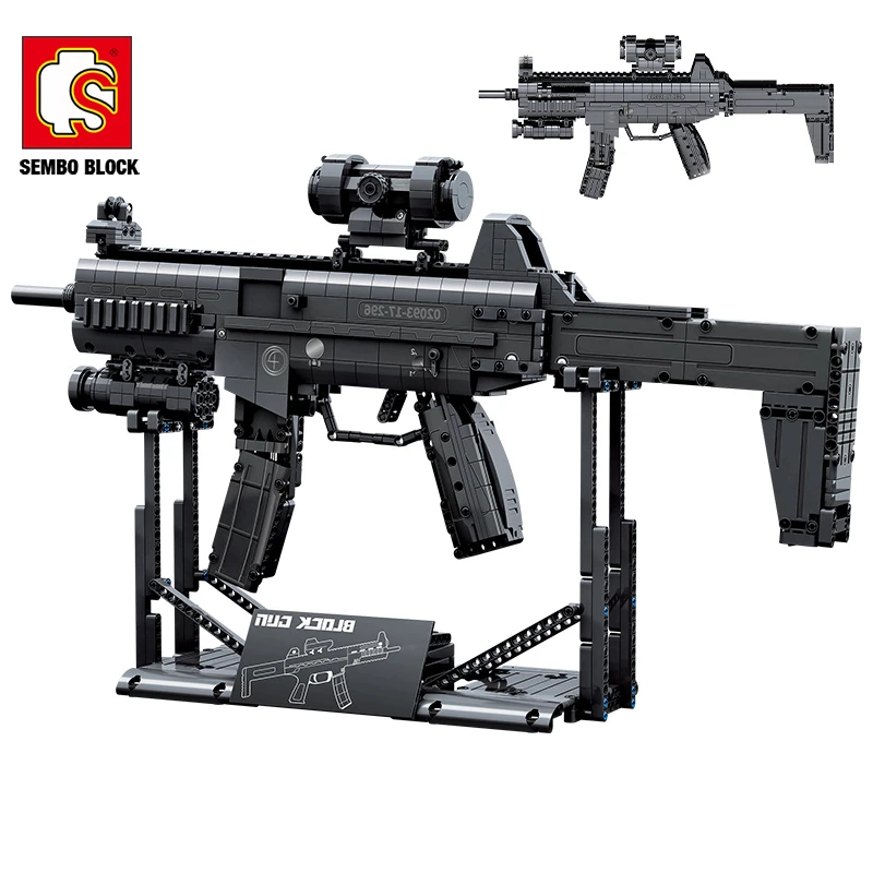 SEMBO Boys DIY WW2 Military Technical War Assault Rifle Building Blocks ...