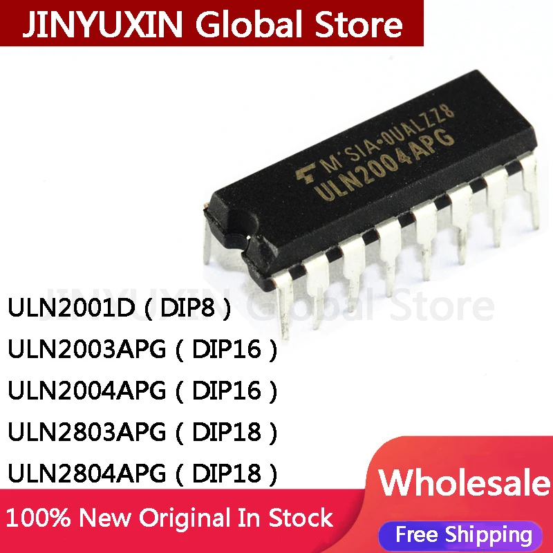 20Pcs-ULN2001D-DIP8-ULN2003APG-ULN2003-DIP16-ULN2004APG-ULN2004-DIP16-ULN2803APG-ULN2803-DIP18 ...
